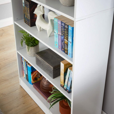 Home Source Clara 6-Tier Deep Storage Bookcase White