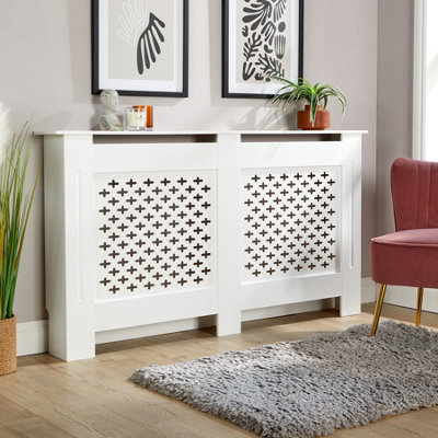 Home Source Crofton Large White Radiator Cover Unit