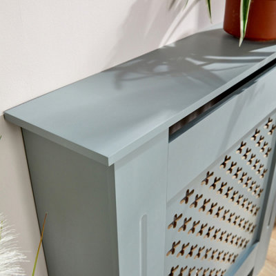 Home Source Crofton Small Grey Radiator Cover Unit
