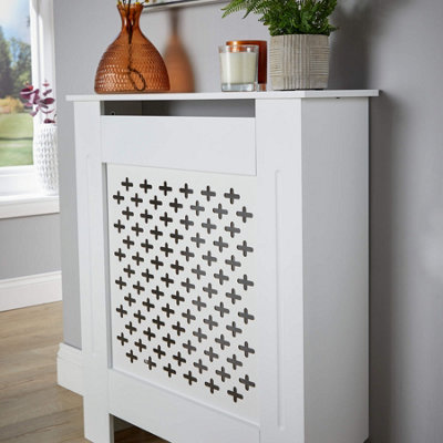 Home Source Crofton Small White Radiator Cover Unit