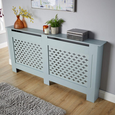 Home Source Crofton XL Grey Radiator Cover Unit