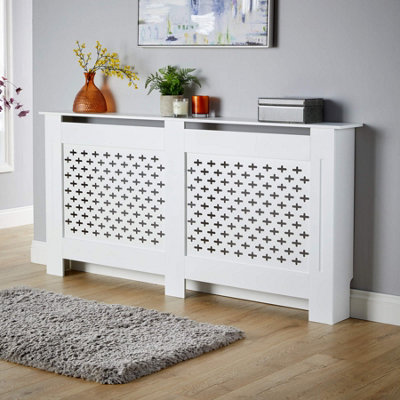 Home Source Crofton XL White Radiator Cover Unit