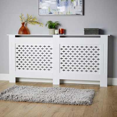 Home Source Crofton XL White Radiator Cover Unit