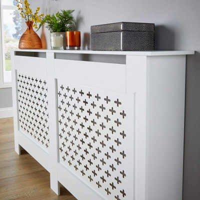 Home Source Crofton XL White Radiator Cover Unit