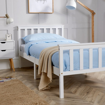 Home Source Florida 3FT Single Wooden Bed Frame White