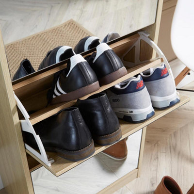 6ft mirrored shoe cabinet store