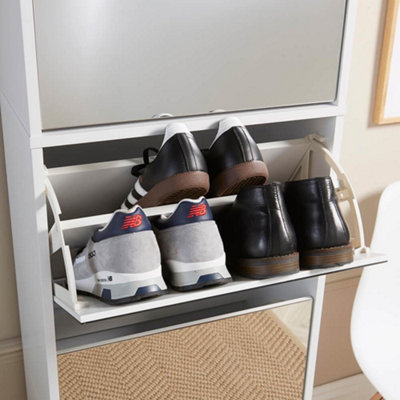 6ft mirrored shoe cabinet store