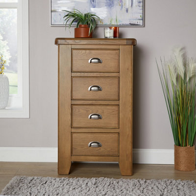 Home Source Holcombe Fully Assembled Solid Wood with Oak Veneer 4 ...