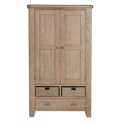 Home Source Holcombe Fully Assembled Solid Wood with Oak Veneer Large ...