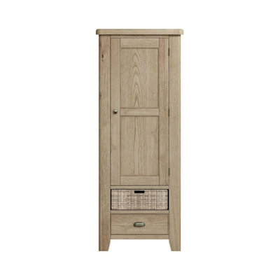 Home Source Holcombe Fully Assembled Solid Wood with Oak Veneer Single ...