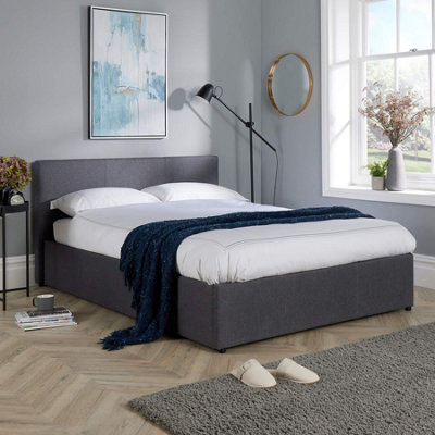 Home Source Horizon Double Side Lift Ottoman Storage Bed Frame