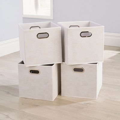 Large fabric storage bins with lids store