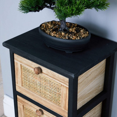 Home Source Mosina Fully Assembled 3 Drawer Rattan Storage Chest