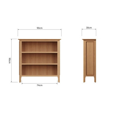 Home Source Natland Fully Assembled Solid Wood with Oak Veneer Small ...