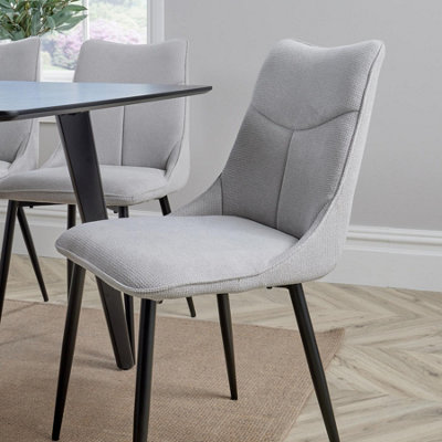 Home Source Odette Pair Dining Chairs Grey