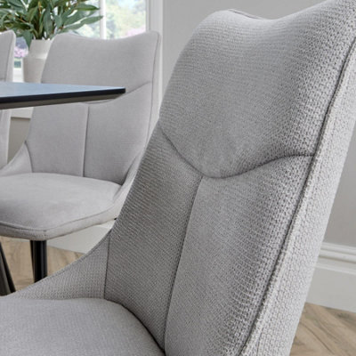 Home Source Odette Pair Dining Chairs Grey