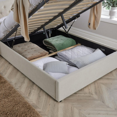 Home Source Tahoe Gas End Lift Double 4ft 6 Velvet Bed