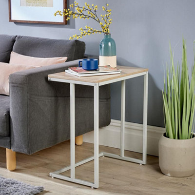 Home Source Urban Sofa Lamp Side Table Grey and Oak Effect | DIY at B&Q
