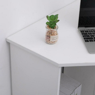 Home Source Wellington Compact Office Computer Corner Desk with Storage ...