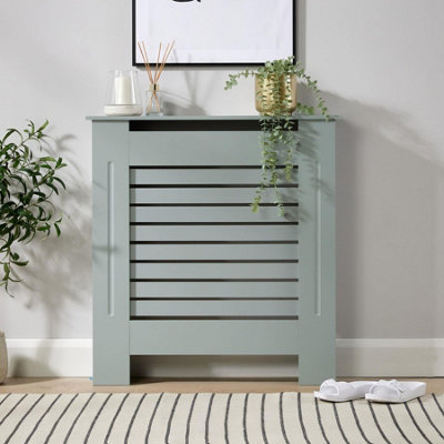 Home Source York Extra Small Radiator Cover Grey | DIY at B&Q