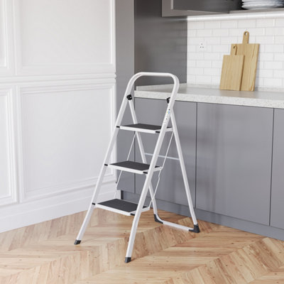 Home Vida 3 Step Ladder With Anti Slip Mat Foldable Stool
