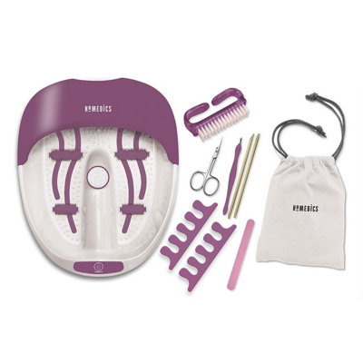 Homedics Luxury Foot Spa with Relaxing Hydro-Massage and Nail Care Kit ...