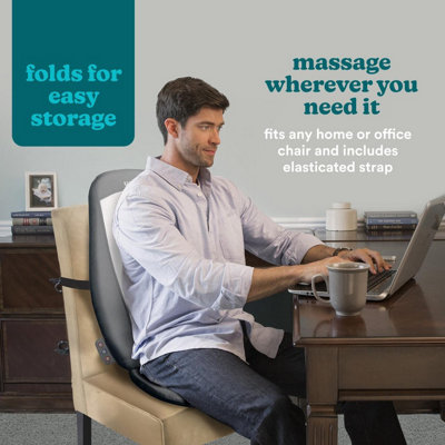 Chair massager with heat store