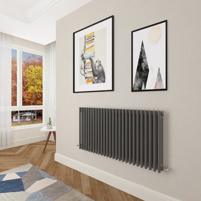 Homefast Bathrooms Designer Cast Iron Radiator Anthracite 600x1190mm 3 ...