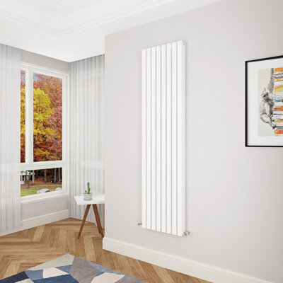 Homefast Bathrooms Designer Column Radiator White 1800x472mm Double ...