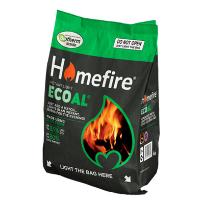 Homefire Instant Light Smokeless Coal Fire 4kg. 6 Packs