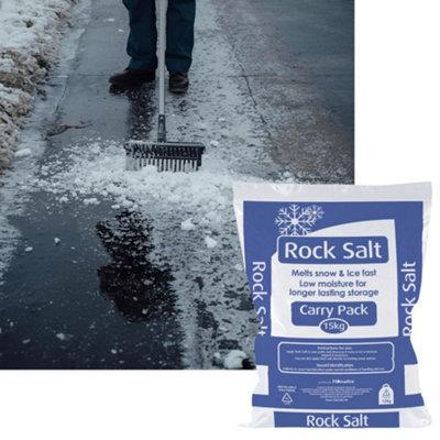 Homefire Rock Salt Carry Pack 15kg x 1, Effective Ice and Snow Melting ...