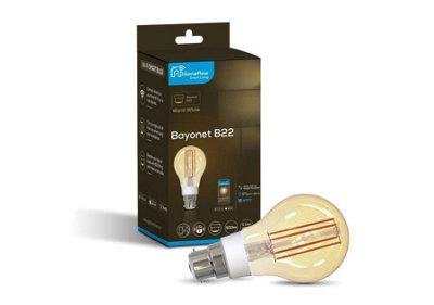 Homeflow Wi-Fi Warm White Smart Bulb, 1800K-2700K, 5.5W, Base: B22