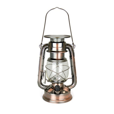 HomeLife "Nova Scotia" Solar LED Storm Lamp Copper
