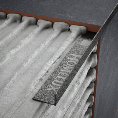 Homelux Industrial Hammered Straight Edge Tile Trim for tiles up to 9mm ...