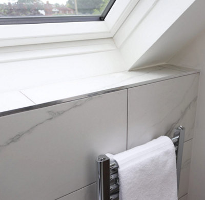 Homelux Silver Straight Edge Tile Trim for tiles up to 9mm - Value pack ...