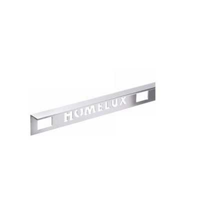 Homelux Straight Edge Profile Silver Effect Tile Trim 8mm 2.5m