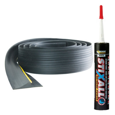 Homemate Garage Door Seal 2.44m/8ft plus Stixall Adhesive 290ml
