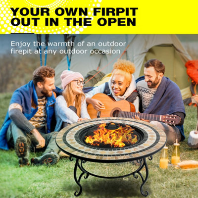 Homeology Fireology BELUGA Opulent Garden Fire Pit Brazier, Coffee ...