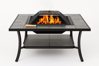 Homeology SHANGO Multi-Functional Black with Ceramic Tiles Outdoor ...