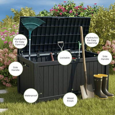 Homeology TUNGSTEN Black 450 Litre 119 Gallon Waterproof Extra Large ...