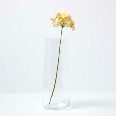 Homescapes Artificial Stem of Yellow Hydrangea Flowers, 60 cm