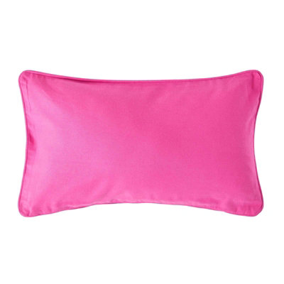 Homescapes Cotton Plain Cerise Rectangular Cushion Cover, 30 x 50 cm ...
