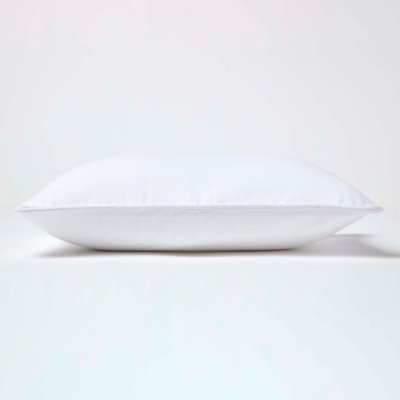 Homescapes Cotton Plain White Rectangular Cushion Cover, 30 x 50 cm ...