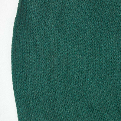 Homescapes Forest Green Handmade Woven Braided Oval Rug, 60 x 90 cm ...