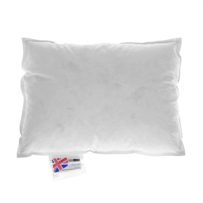 Homescapes Goose Down Rectangular Cushion Pads Inserts Machine Washable ...