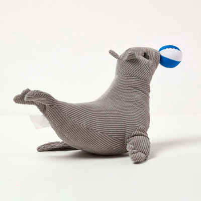 Homescapes Grey Seal Beach Ball Doorstop