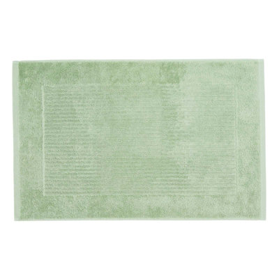 Homescapes Imperial Plain Sage Green Bath Mat