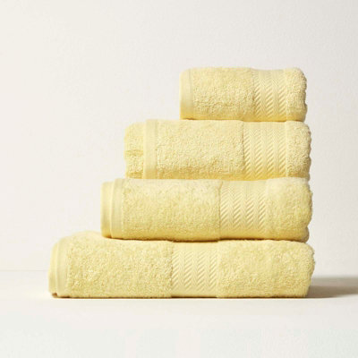 Homescapes Lemon 100% Combed Egyptian Cotton Bath Sheet 500 GSM | DIY ...
