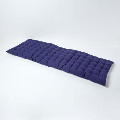 Homescapes Navy Bench Cushion, Three Seater