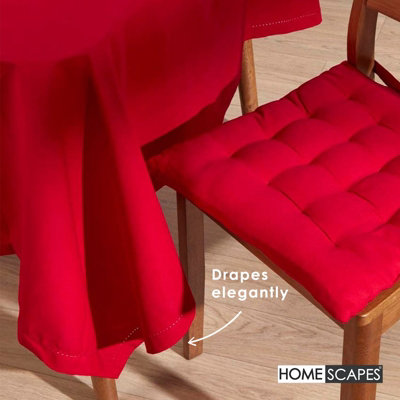 Homescapes Red Tablecloth 178 x 300 cm